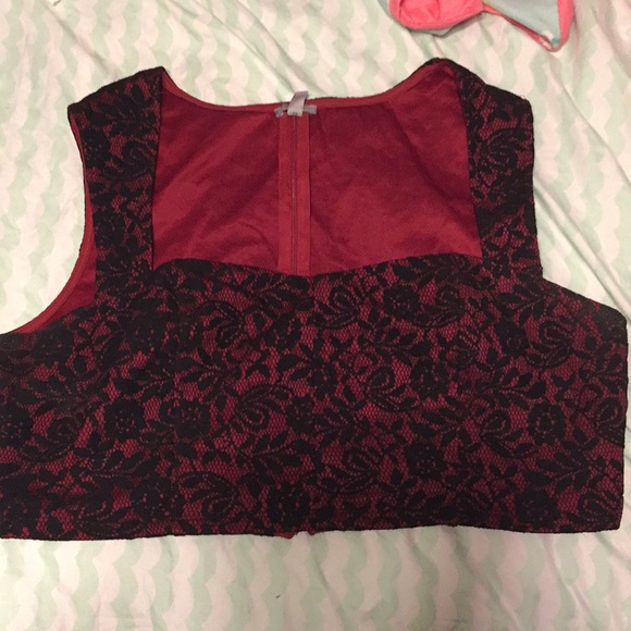 Charlotte Russe | Tops | Sexy Crop Top Black And Red Xl | Poshmark
